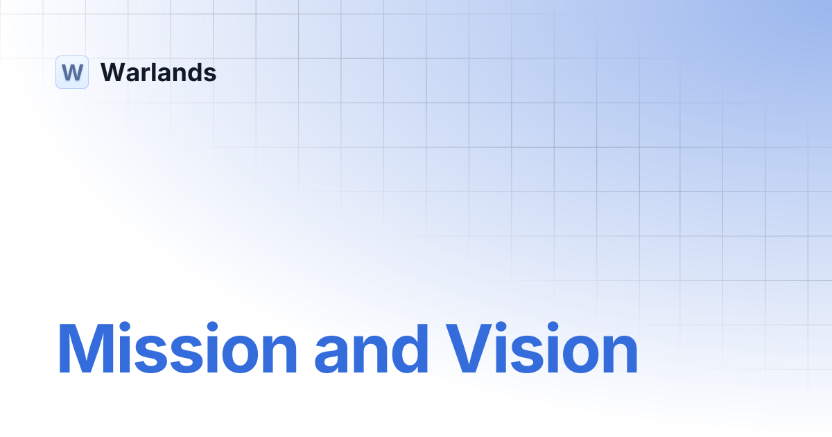 Mission and Vision | Warlands
